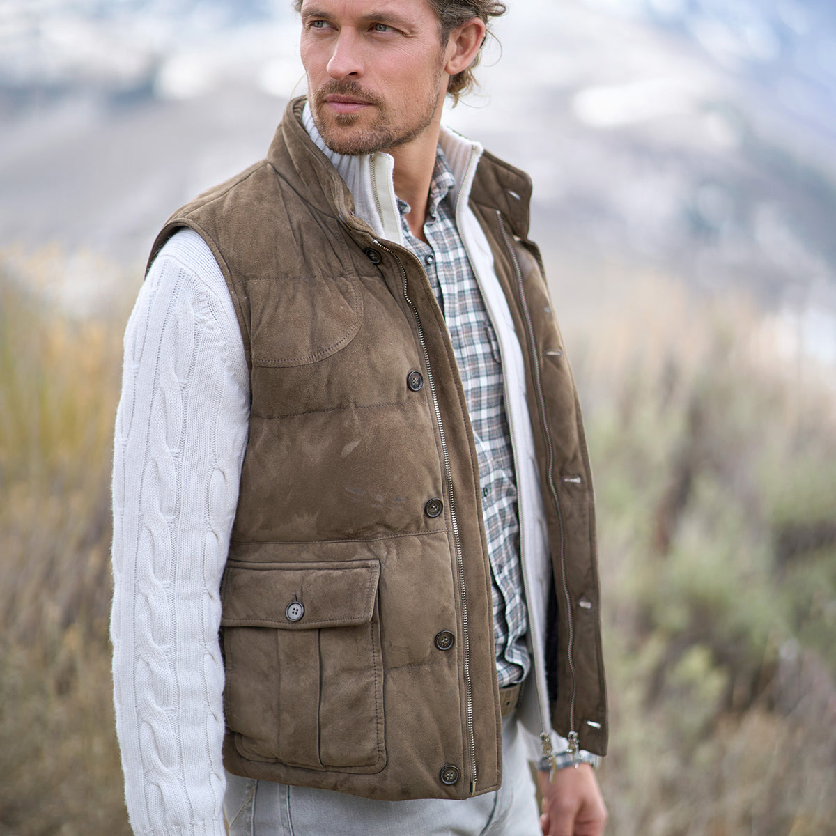 Ian Suede Field Vest – Gorsuch