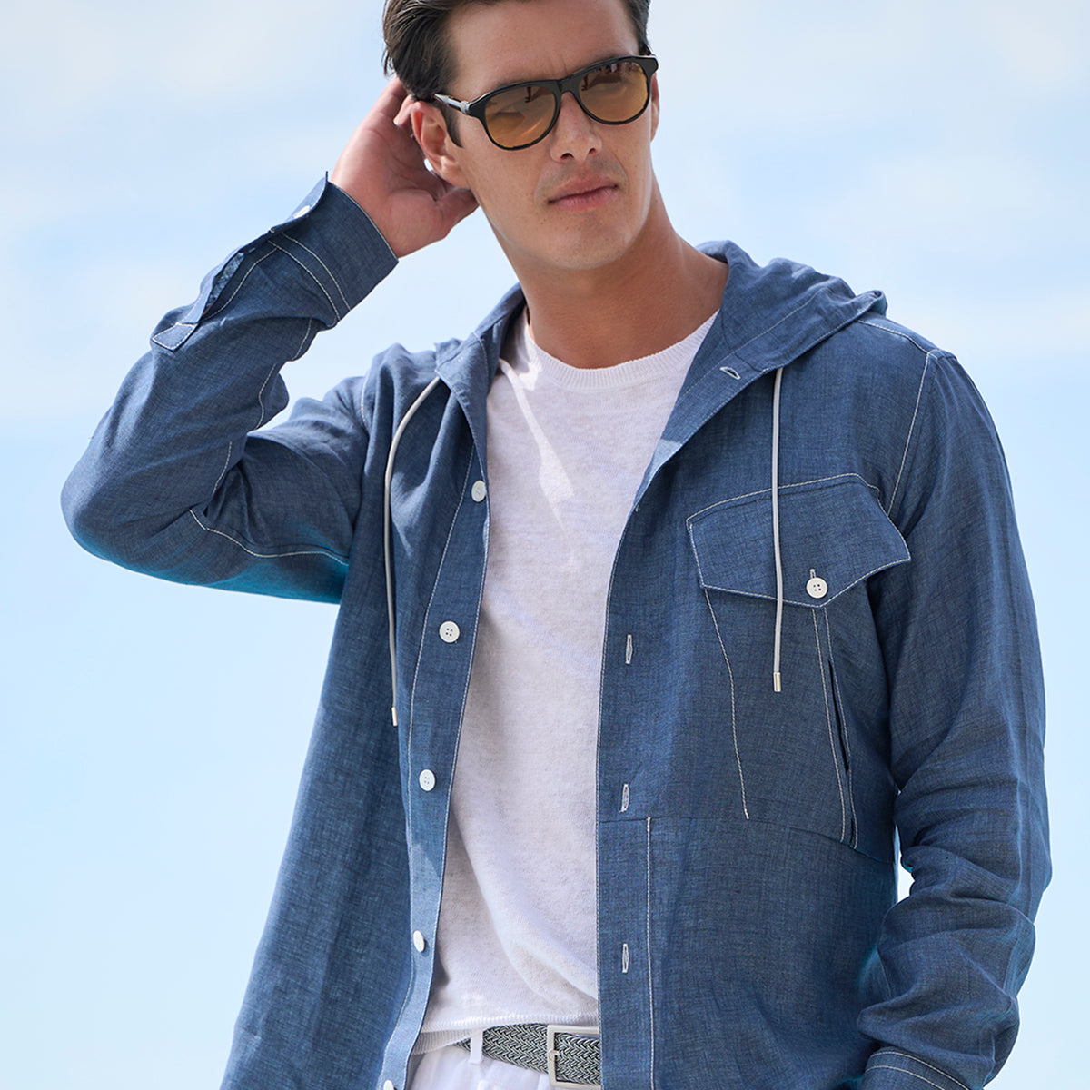 Cappuccio Denim Linen Shirt Jacket – Gorsuch