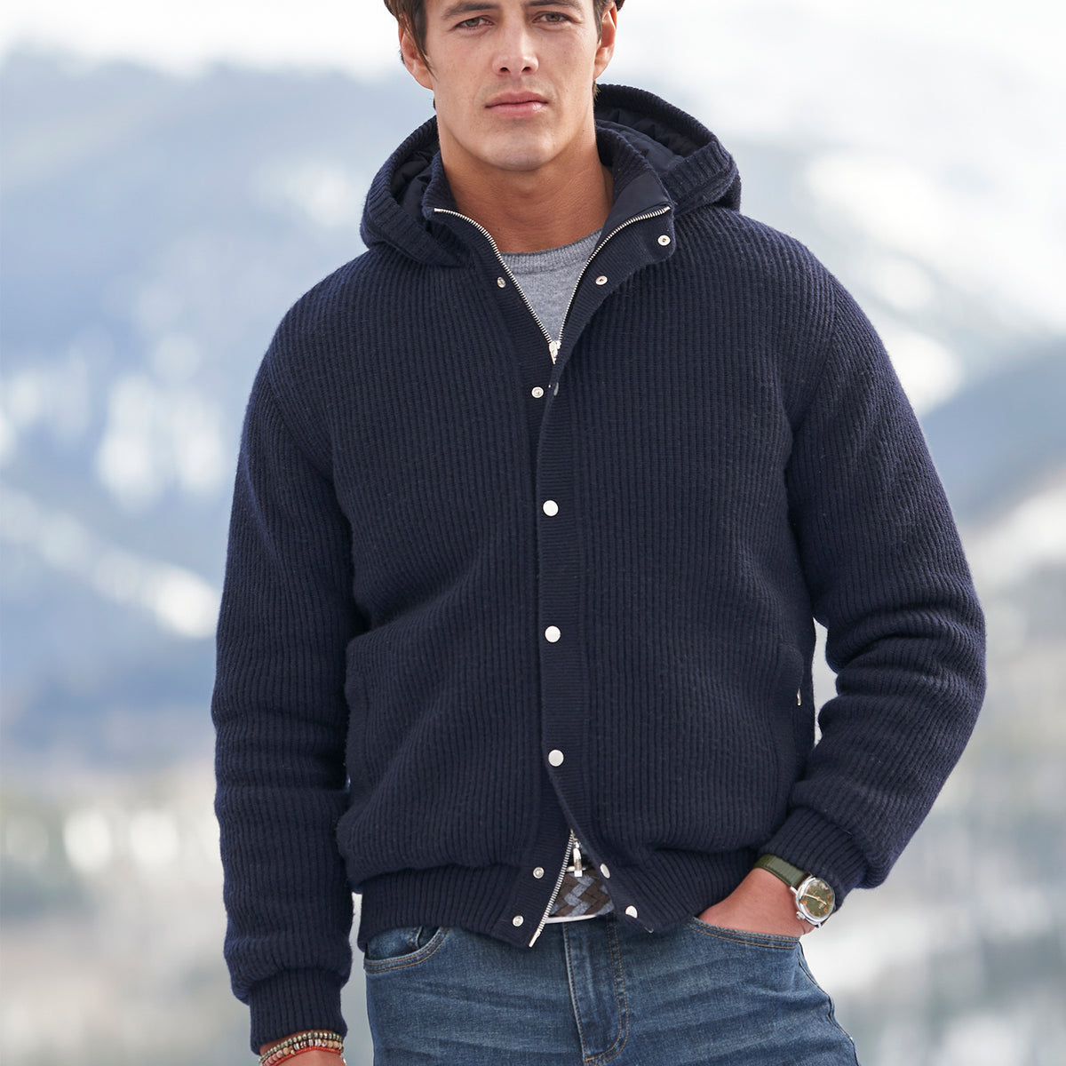 Ribbed Wool Bomber Cardigan – Gorsuch