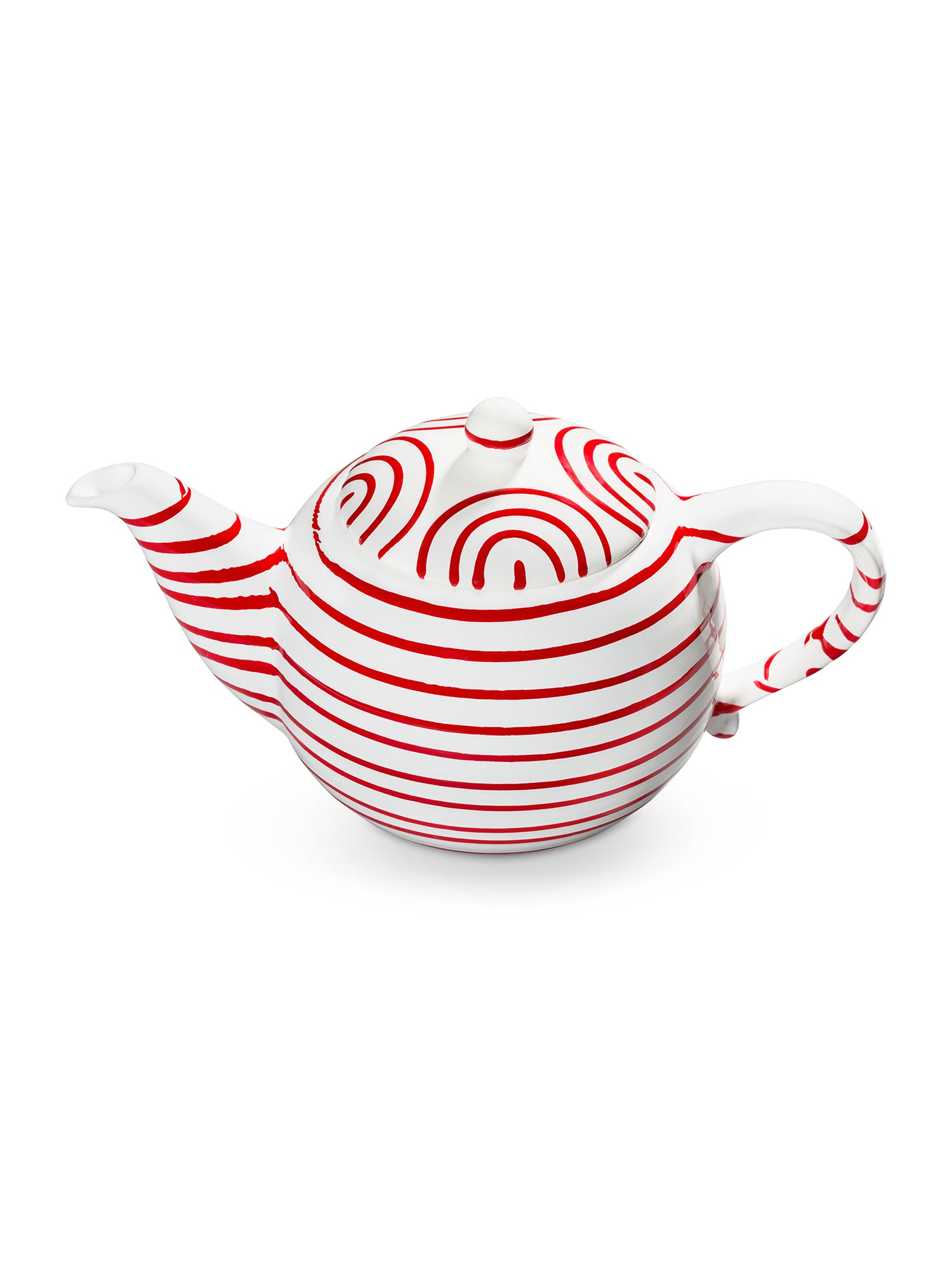 Red Swirl Teapot
