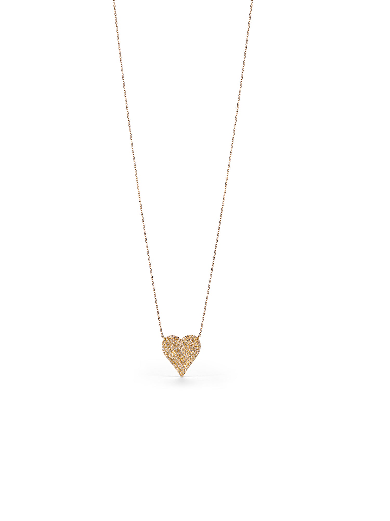 Pavé Diamond Heart Necklace