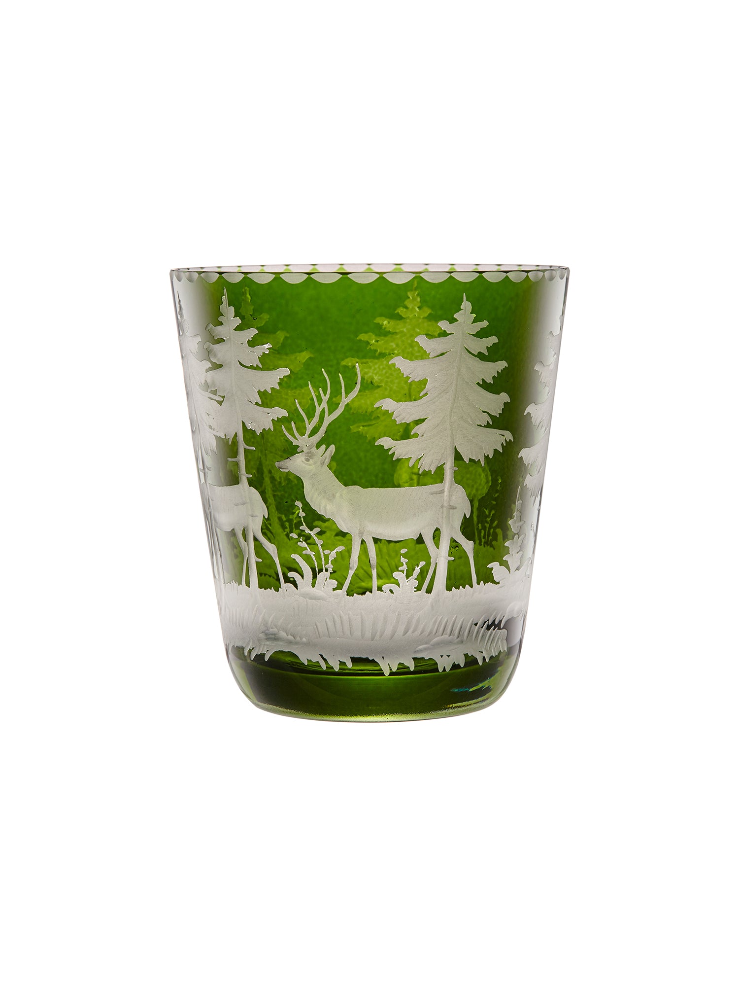 Engraved Crystal Stag Goblet